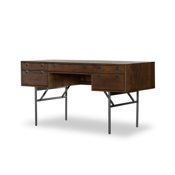 Carlisle Solid Russet Oak Desk | Scout & Nimble