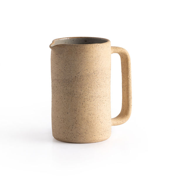 Nelo Natural Speckled Clay Pitcher | Scout & Nimble