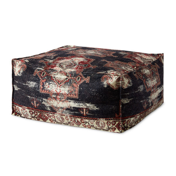 Joan Charcoal / Red Pouf | Scout & Nimble
