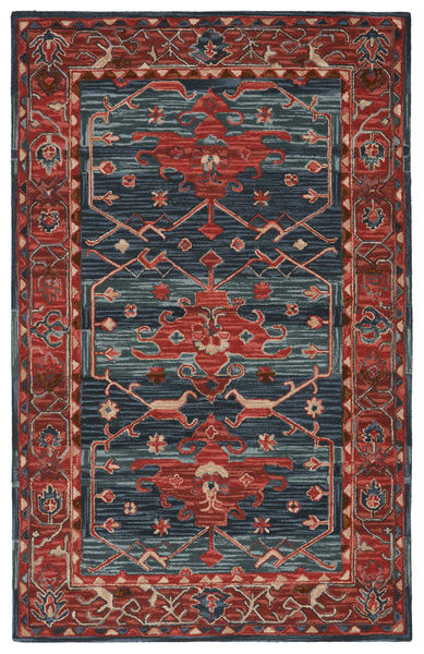 Vibe By Cinnabar Handmade Medallion Red/ Blue Rug | Scout & Nimble