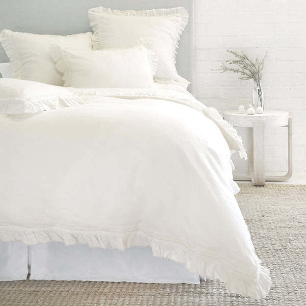 Mathilde Cream Linen Queen Duvet Cover | Scout & Nimble