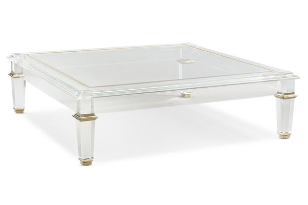Clear Glass Modern Square Pierre Cocktail Table | Scout & Nimble