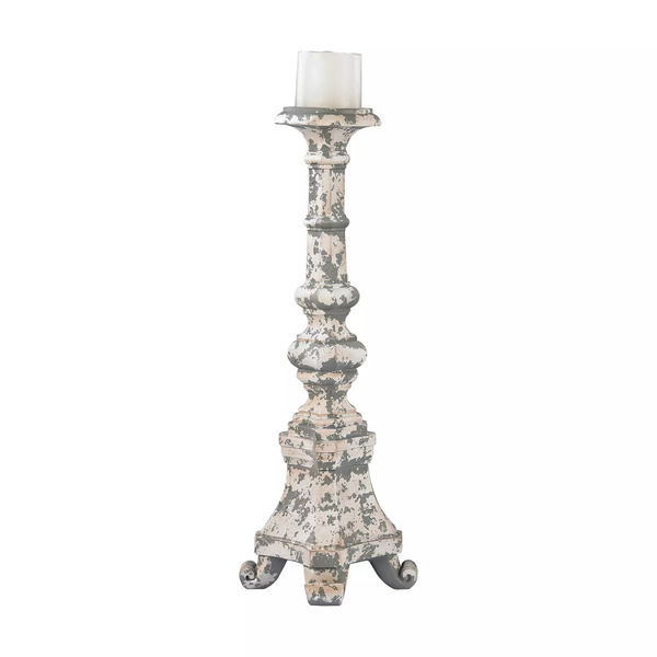 Aged Plaster Candel Holder Tall | Scout & Nimble