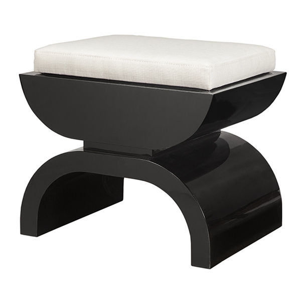 Biggs Black Lacquer Stool | Scout & Nimble