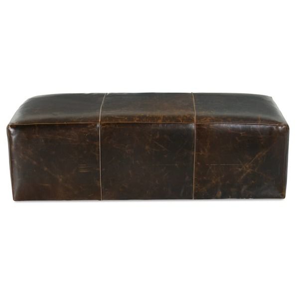 Macon Leather Ottoman | Scout & Nimble