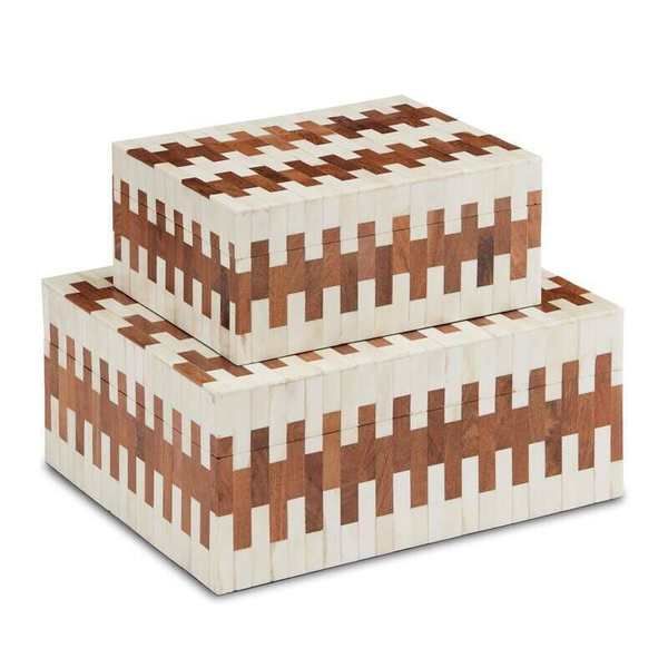 Tia Wood & Bone Box, Set of 2 | Scout & Nimble