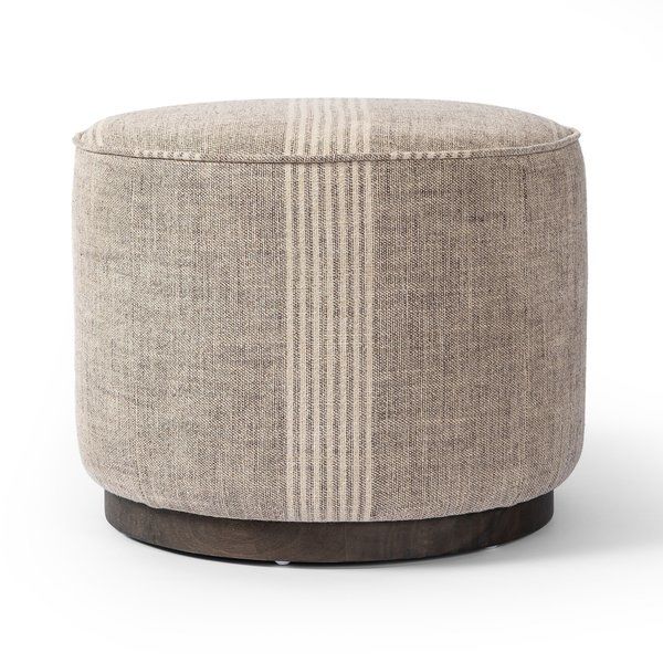 Sinclair Manchester Flint Round Ottoman | Scout & Nimble