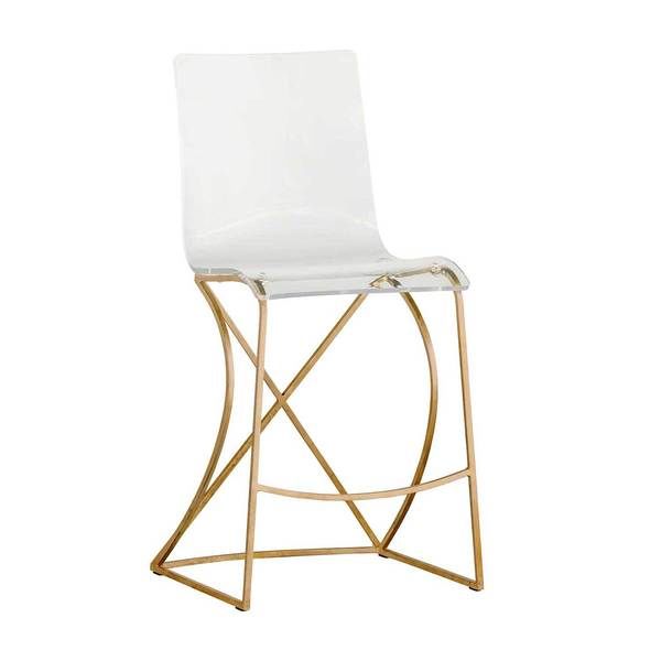 Johnson Antique Gold Iron Counter Stool | Scout & Nimble