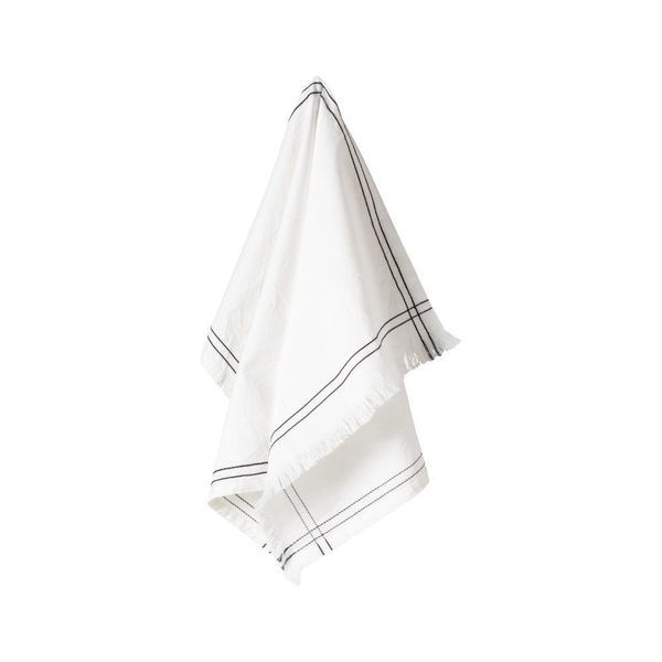 Alessa Kitchen Towel Embroidered , Set of 4 - Black | Scout & Nimble