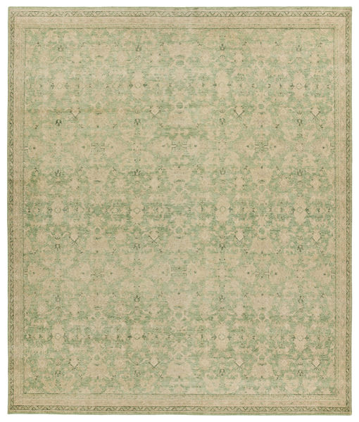 Rowland Hand-Knotted Floral Green / Tan Rug 8' x 10' | Scout & Nimble
