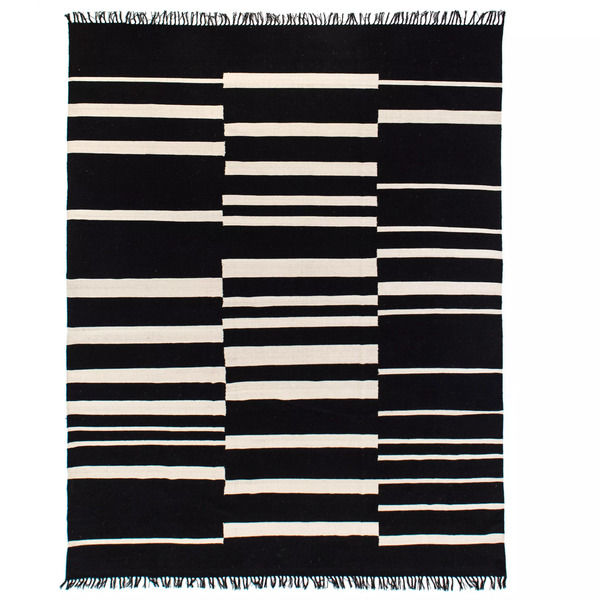 Offset Black Stripe Cotton Rug | Scout & Nimble