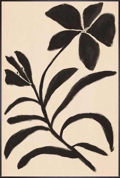 Midnight Flora IV 16"x24" Botanical Canvas Painting | Scout & Nimble