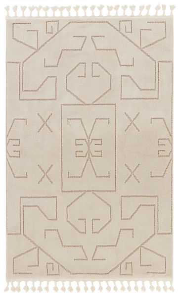 Cree Modern Geometric Ivory/ Beige Rug - 10' x 14' | Scout & Nimble