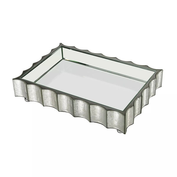 Small Scalloped Edge Mirror Tray | Scout & Nimble