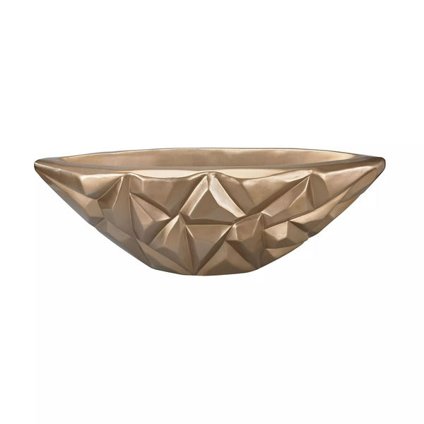 Qattara 10 Inch Bowl In Champagne Gold | Scout & Nimble