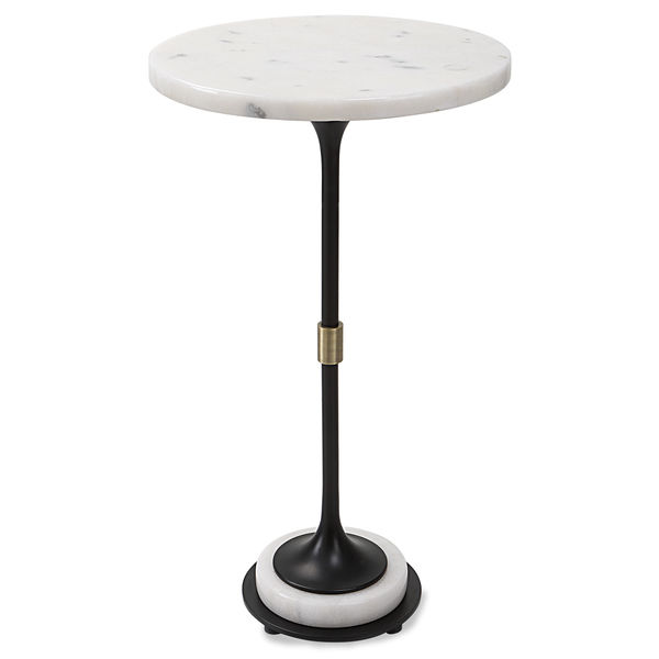 Sentry White Marble Accent Table | Scout & Nimble