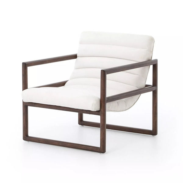 Fitz Dorrell Gaucho Chalk Upholstered White Accent Chair