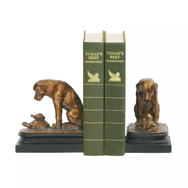 Pair Turtle And Labrador Retriever Bookends | Scout & Nimble