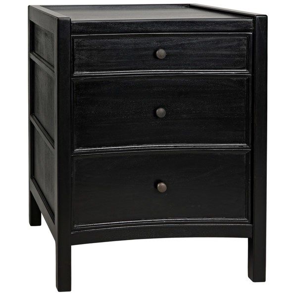 Hampton Black Mahogany Night Stand | Scout & Nimble