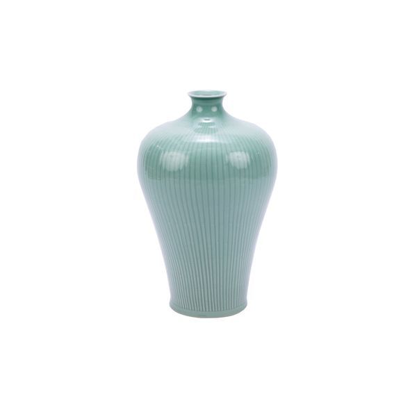 Celadon Carved Bamboo Prunus Vase | Scout & Nimble