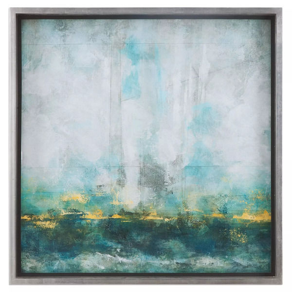 Uttermost Aqua Blue Abstract Art | Scout & Nimble