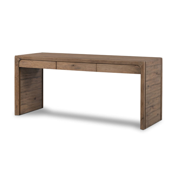 Henry Rustic Grey Solid Oak Desk | Scout & Nimble