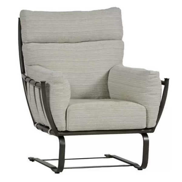 Majorca Slate Gray Aluminum Spring Lounge Chair | Scout & Nimble