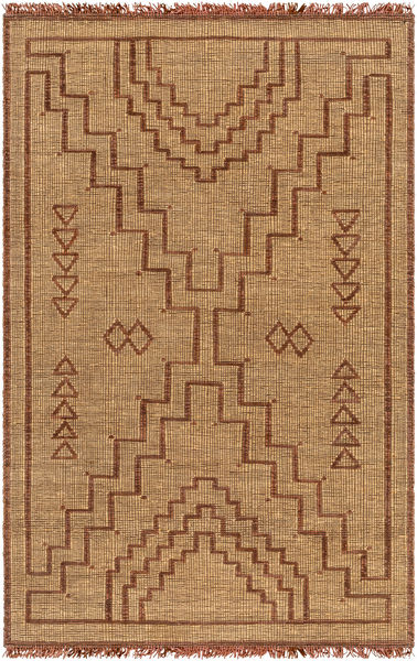 Touareg Woven Jute Brown / Mustard Rug - 2'6" x 8' | Scout & Nimble