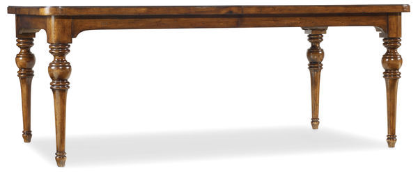 Tynecastle Rectangle Leg Dining Table With Two 18'' Leaves