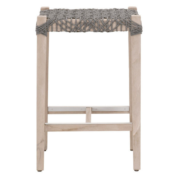 Costa Gray Teak Outdoor Backless Counter Stool | Scout & Nimble