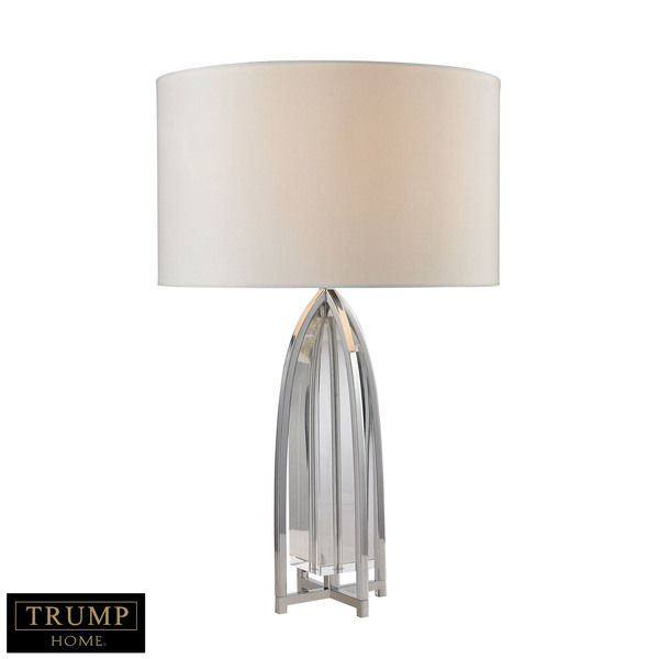 Trump Home Wheeler Crystal Table Lamp In Polished Chrome
