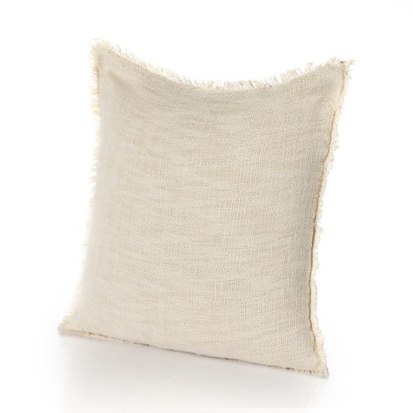 Tharp Natural Cream Fabric Outdoor 20" Pillow | Scout & Nimble