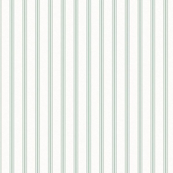 Laura Ashley Farnworth Stripe Sage Green Wallpaper Sample Size