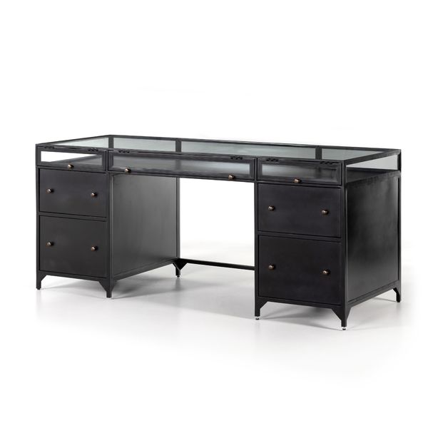 Shadow Box Executive Desk in Black | Scout & Nimble