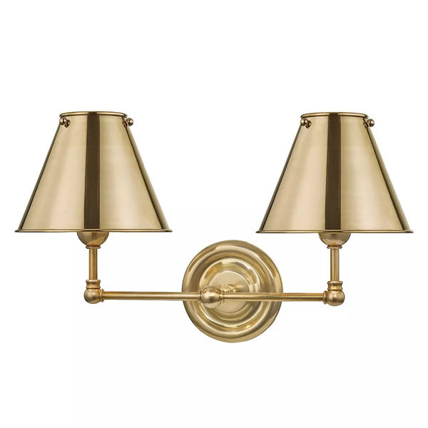 Classic No.1 2 Light Wall Sconce W/ Metal Shade | Scout & Nimble