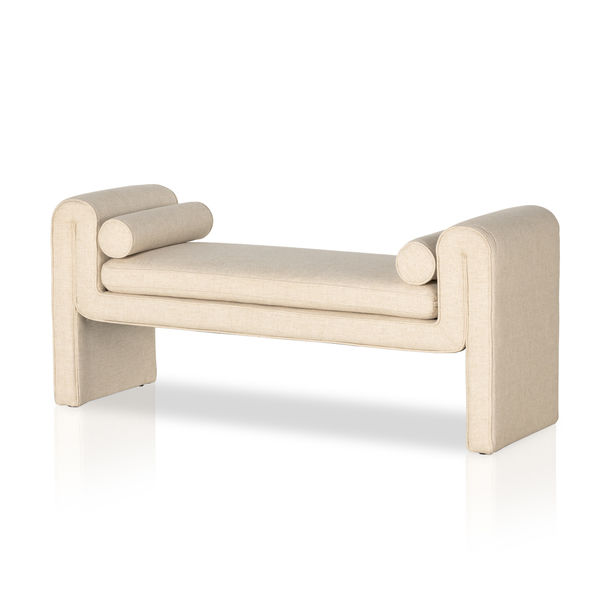Mitchell Upholstered Thames Cream Accent Bench | Scout & Nimble