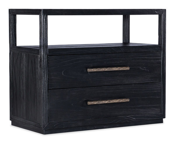 Linville Falls Shou Sugi Ban Pine Veneer Two Drawer Nightstand - Scout ...