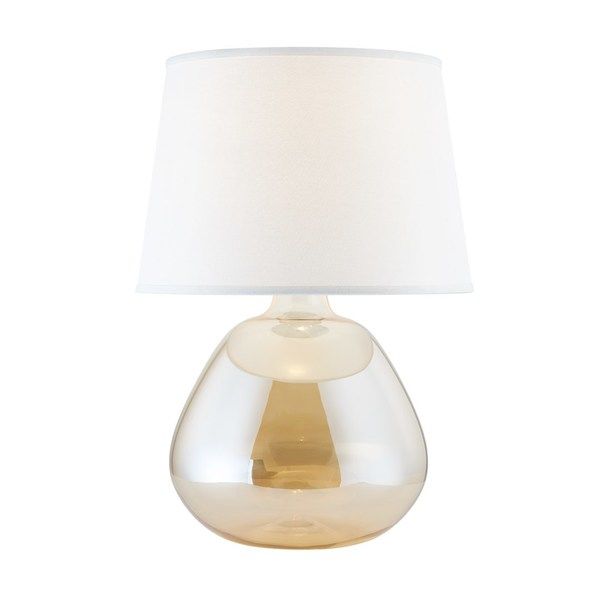 Thea Champagne Amber Glass Table Lamp | Scout & Nimble