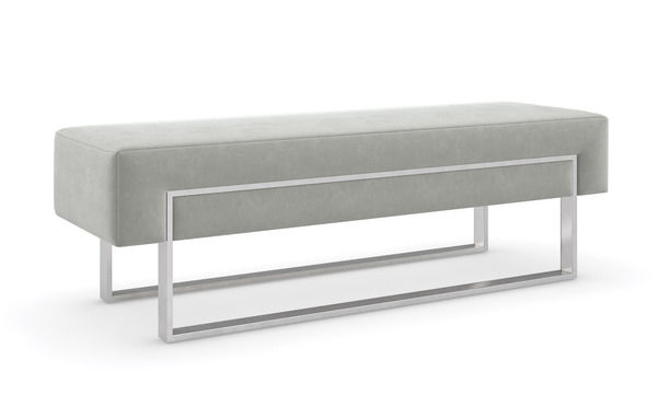 Green Velvet Modern La Moda Bench | Scout & Nimble