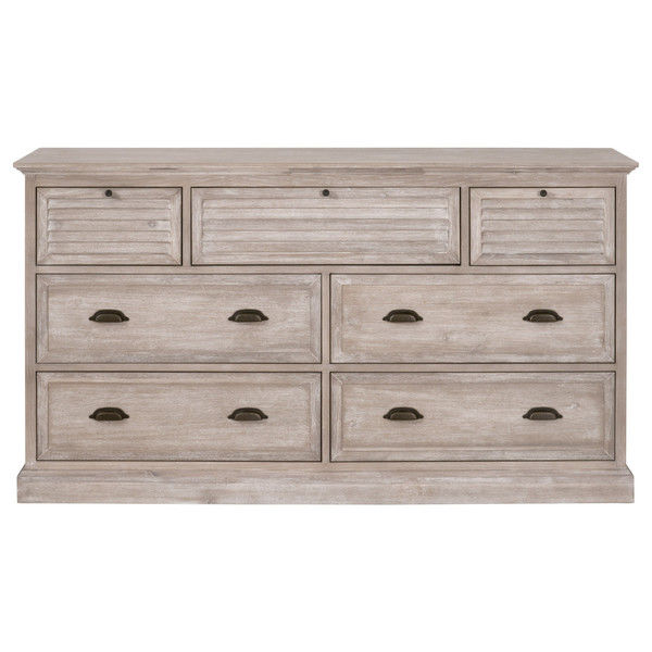 Eden 7 Drawer Light Wood Media Console Dresser