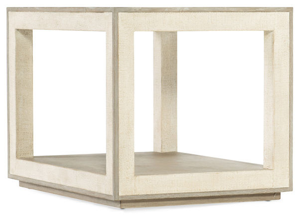 Cascade Oak & Burlap End Table - Scout & Nimble | Scout & Nimble