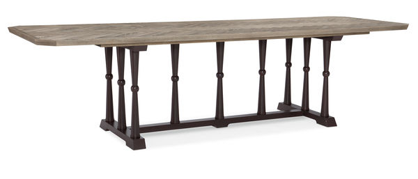 Brown Wood Modern Rectangular Dinner Circuit 96 Dining Table
