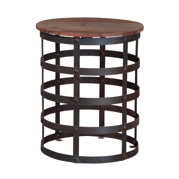 Reclaimed Metal And Wood Side Table | Scout & Nimble