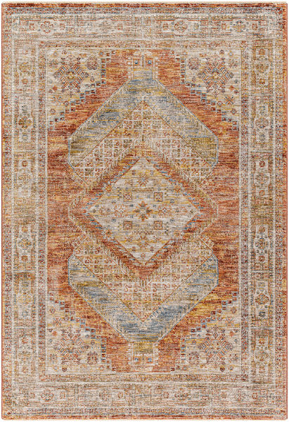 Naila Vintage-Inspired Woven Gold / Beige Rug - 2'7" x 10'