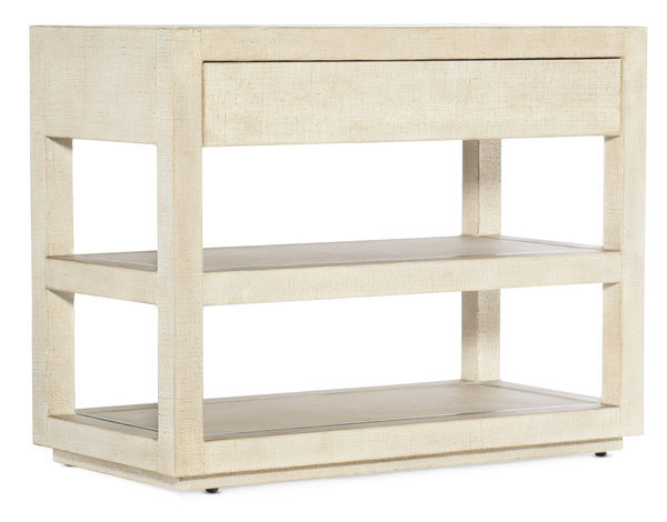 Cascade Burlap & Metal One-Drawer Nightstand - Scout & Nimble