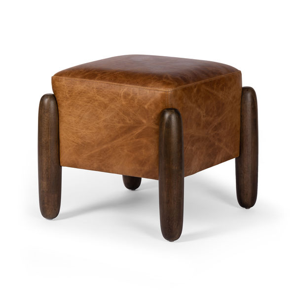 Oaklynn 21" Raleigh Chestnut Ottoman | Scout & Nimble