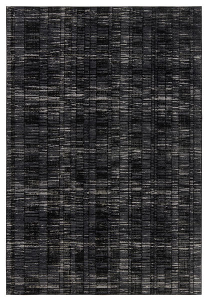 Carbon Geometric Gray/ Black Rug | Scout & Nimble