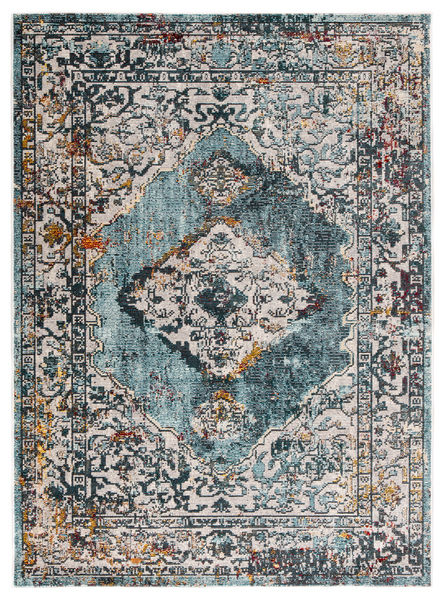 Romina Medallion Teal/ Gold Rug | Scout & Nimble