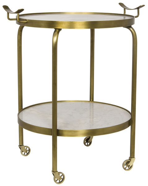 Frances Side Table with Wheels "Gold" | Scout & Nimble