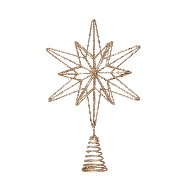 Joseph Metal & Mica Champagne Star Tree Topper | Scout & Nimble